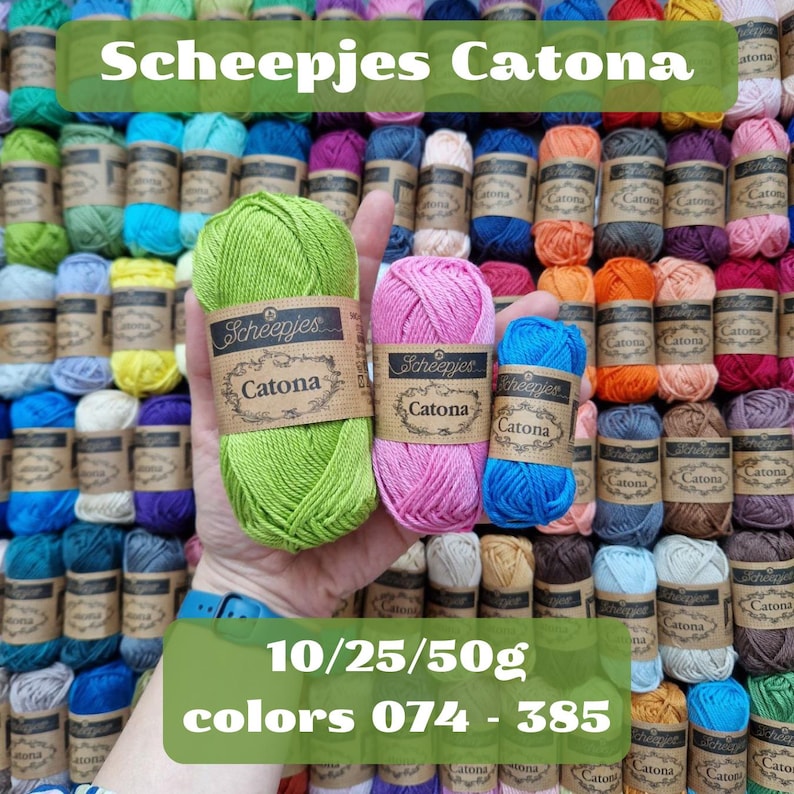 Scheepjes Catona Cotton Yarn 25-50g Colors 074-385 (part 1) - Etsy