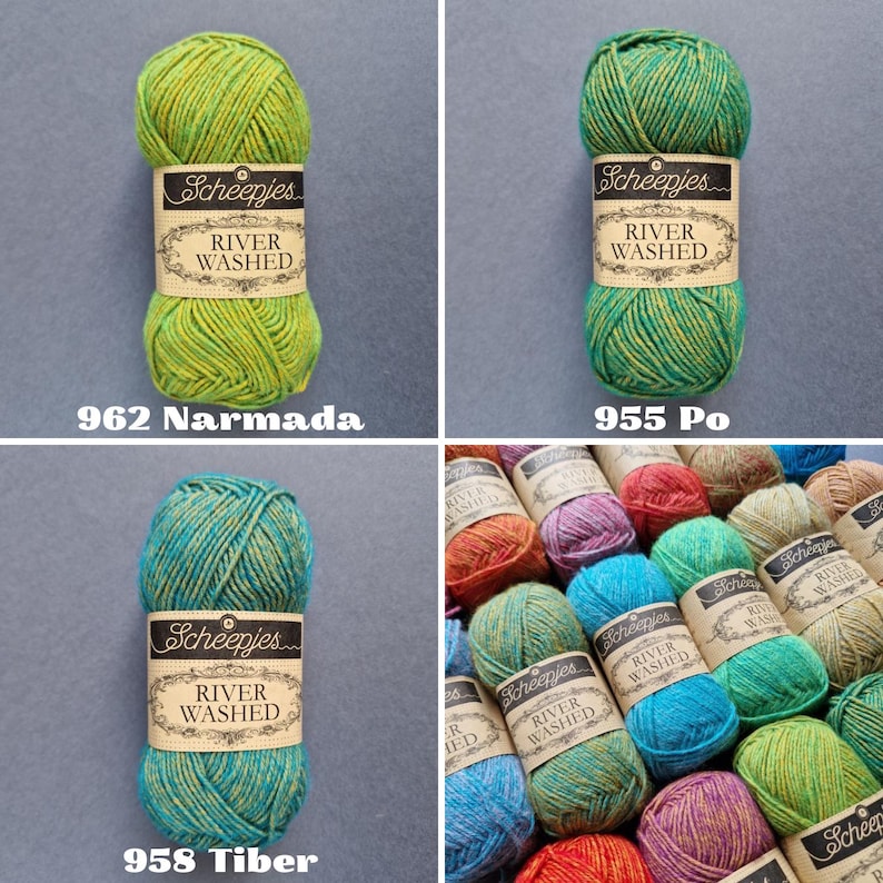 Scheepjes River Washed (50g/130m, Cotton-acrylic Blend) - Etsy