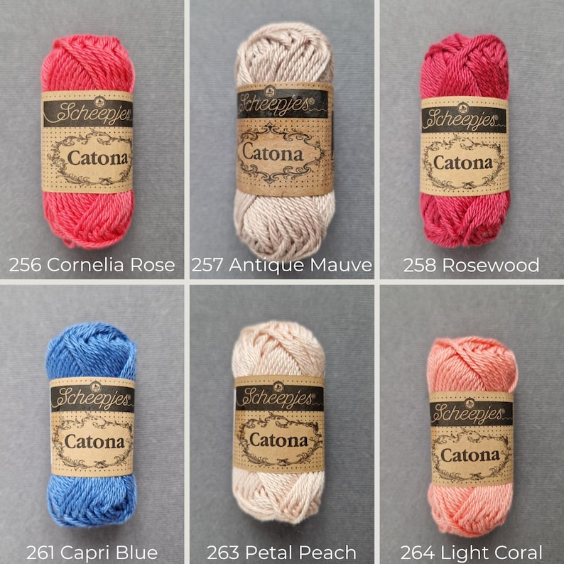 Scheepjes Catona Cotton Yarn 25-50g Colors 074-385 (part 1) - Etsy