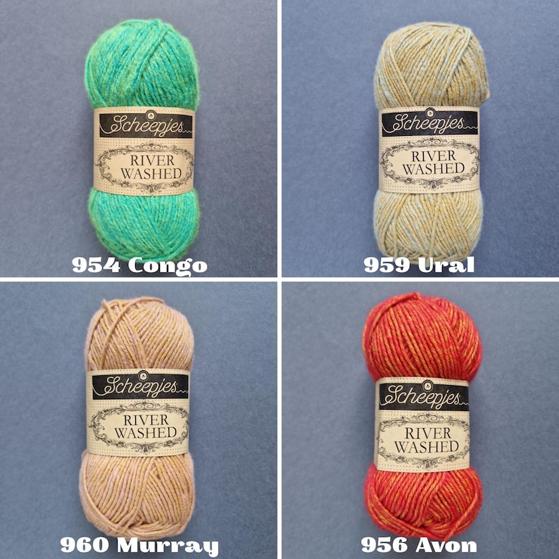 Scheepjes River Washed (50g/130m, Cotton-acrylic Blend) - Etsy