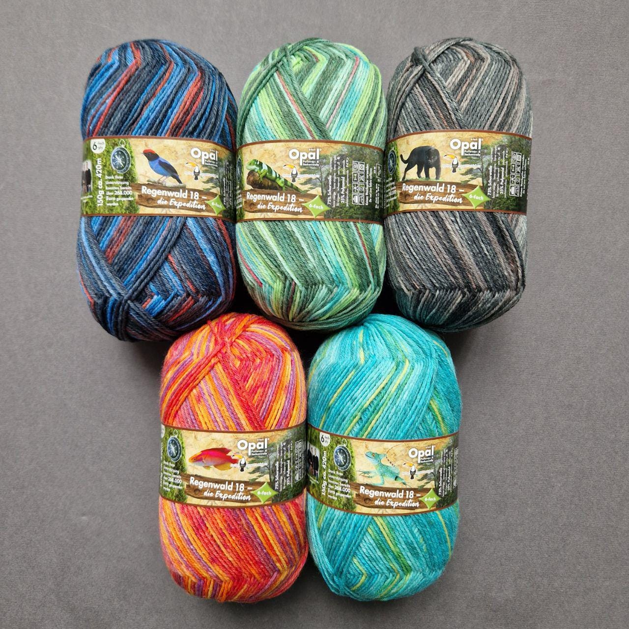 Opal Regenwald 18 6-ply Sock Yarn, 150g/420m - Etsy
