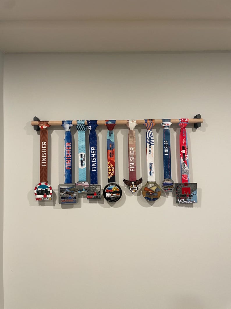 Minimalist Oak Medal Holder | Sustainable Display for Your Achievements ...