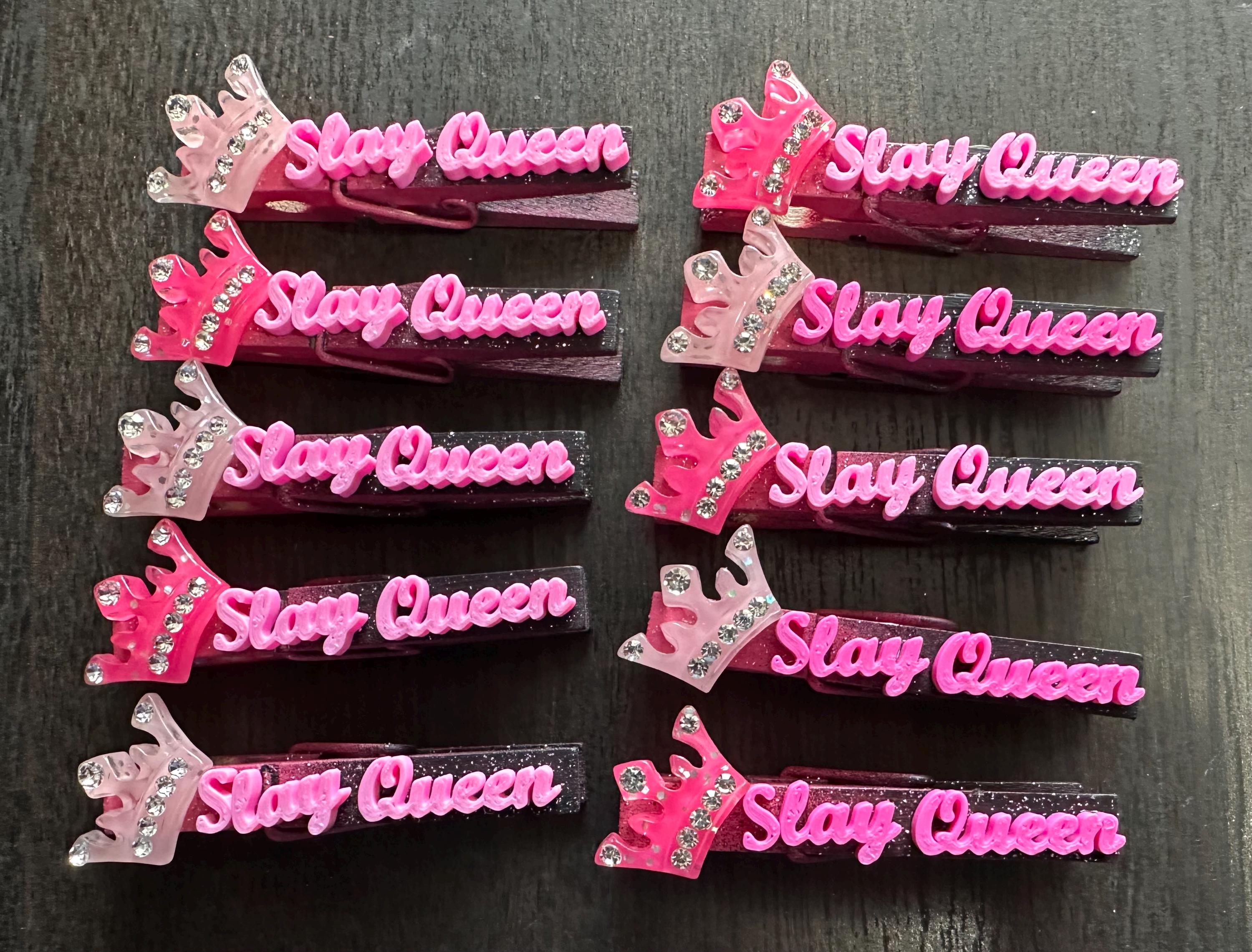 Slay Queen (set of 10)! Spirit Pins, Cheer Pins, Cheer Pins, Cheer Gift ...