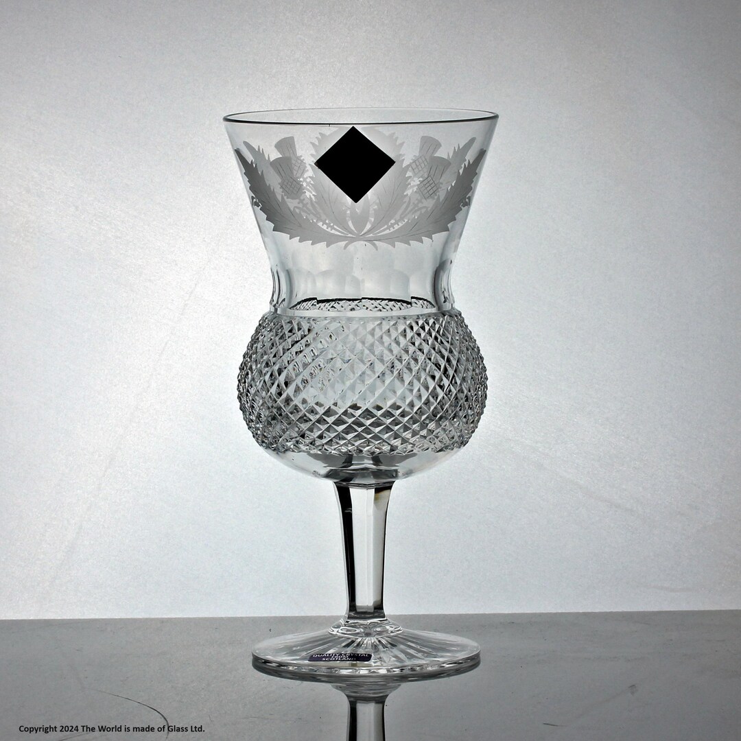 Edinburgh Crystal Thistle Pattern Water Goblet - Etsy