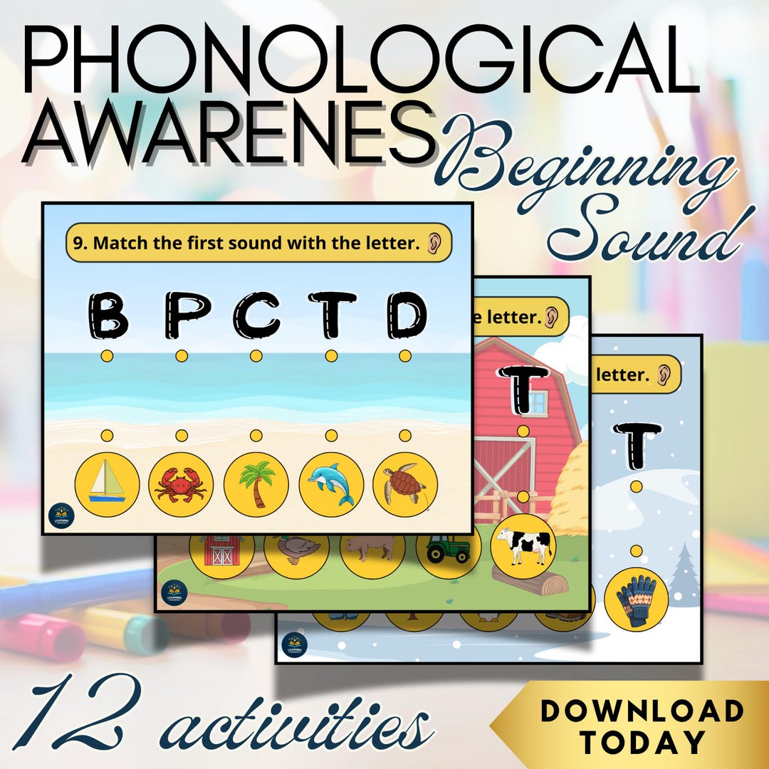 Phonological Awareness, Phonic Practice, Preschool Activity, Teacher ...