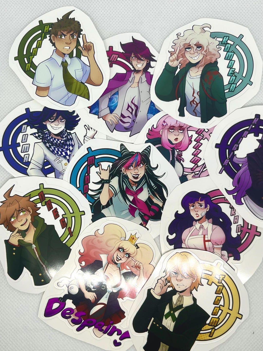 Danganronpa Anime Character Kiss-cut Stickers - Etsy