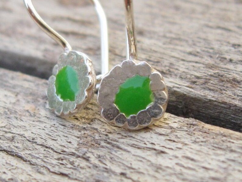 Sterling Silver Dangle Earrings for Little Girls Colorful - Etsy