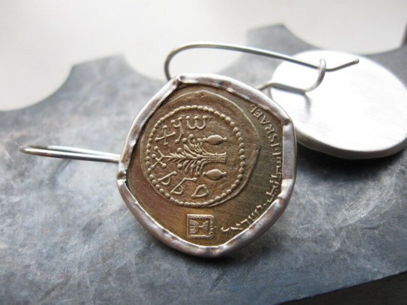 Dangle Old Coin Earrings Vintage Earrings 925 Silver - Etsy