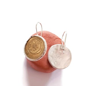 Dangle Old Coin Earrings Vintage Earrings 925 Silver - Etsy