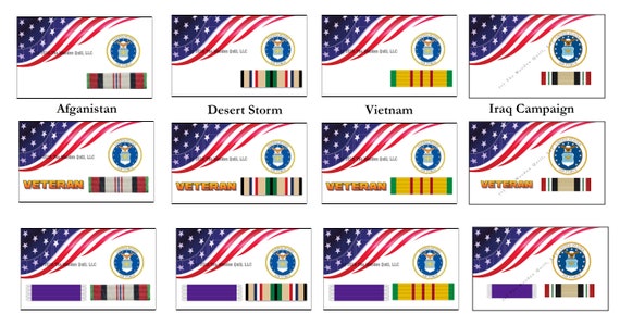 USAF Emblem Old Glory Banner Service Ribbons Bolt Action Pen - Etsy