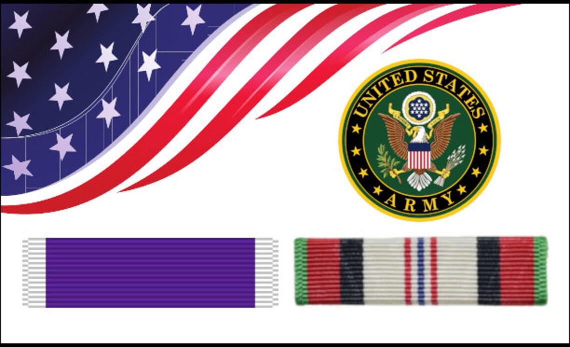 US Army Emblem Sierra Pen Blank Old Glory-Afgan Service Ribbon | Etsy