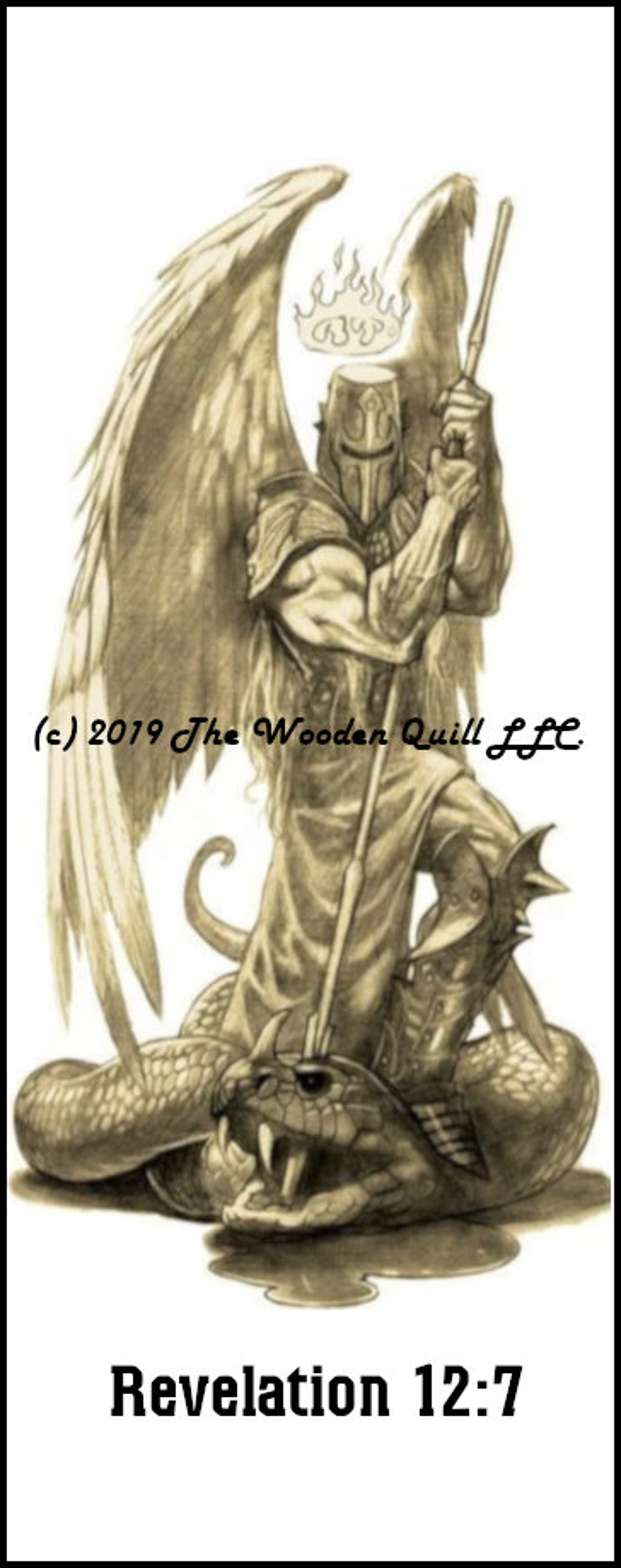 Pen Blank Artist Rendition of Revelation 12:7 Cast Tube in - Archangel ...