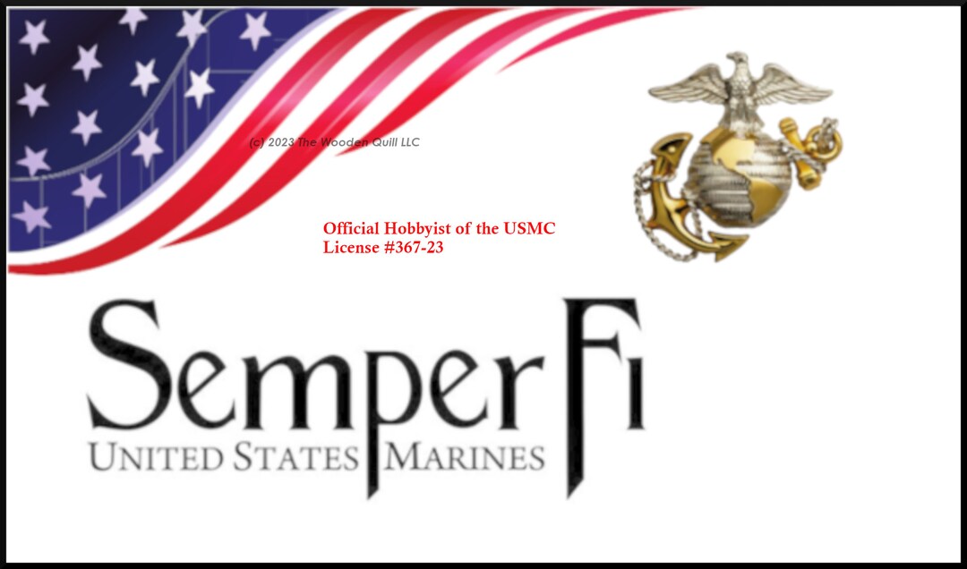 USMC Bolt Action Pen Blank Eagle Globe and Anchor Semper Fi - License ...