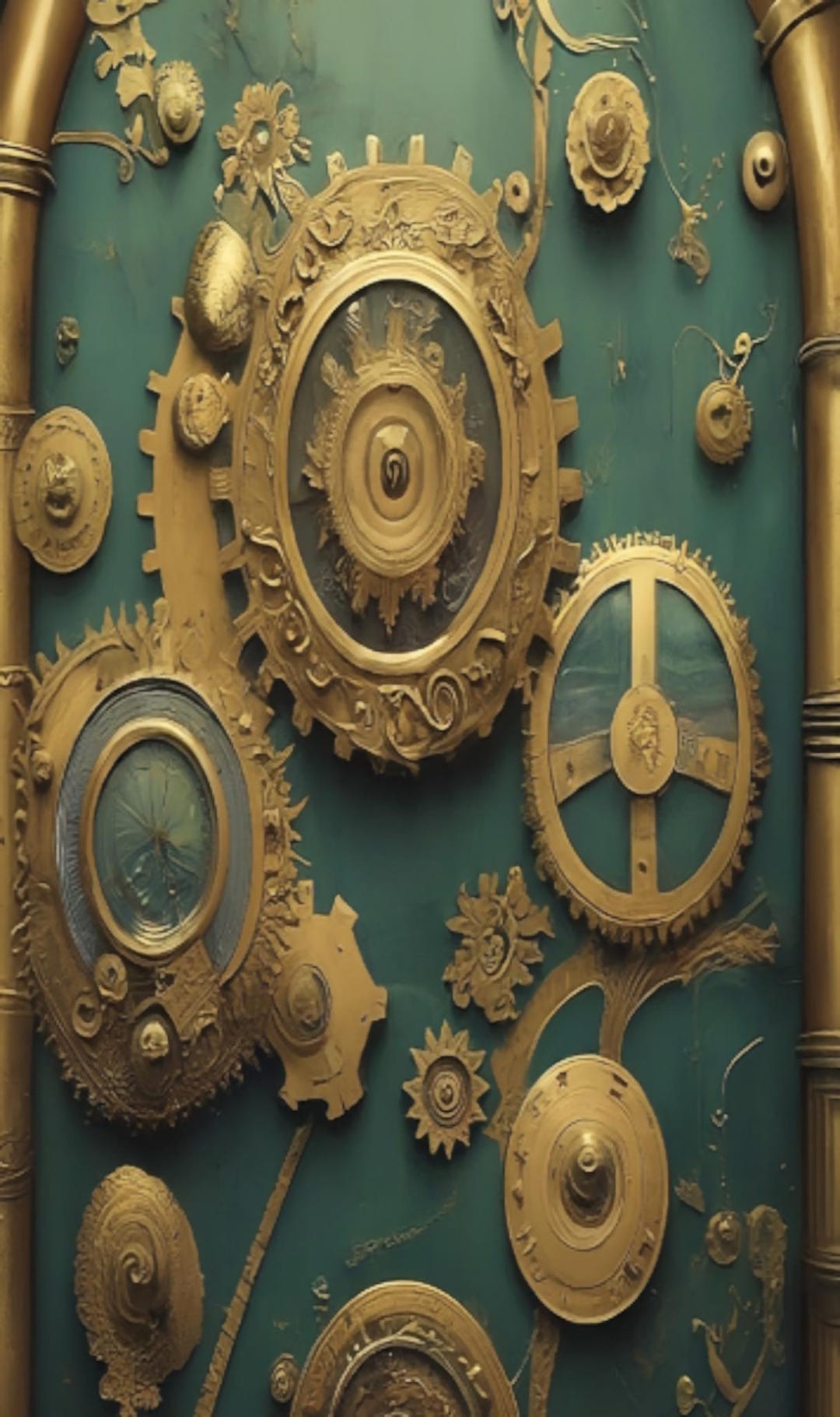 Aged Brass and Copper Cogs and Gears Steampunk Pen Blank: Turn Back ...