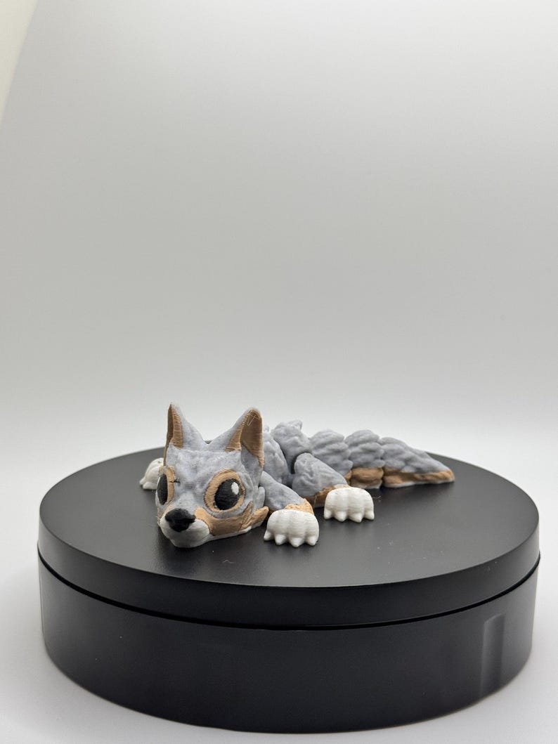 Tiny Lying Wolf Cub – 3D Printed Mini Woodland Companion by ...