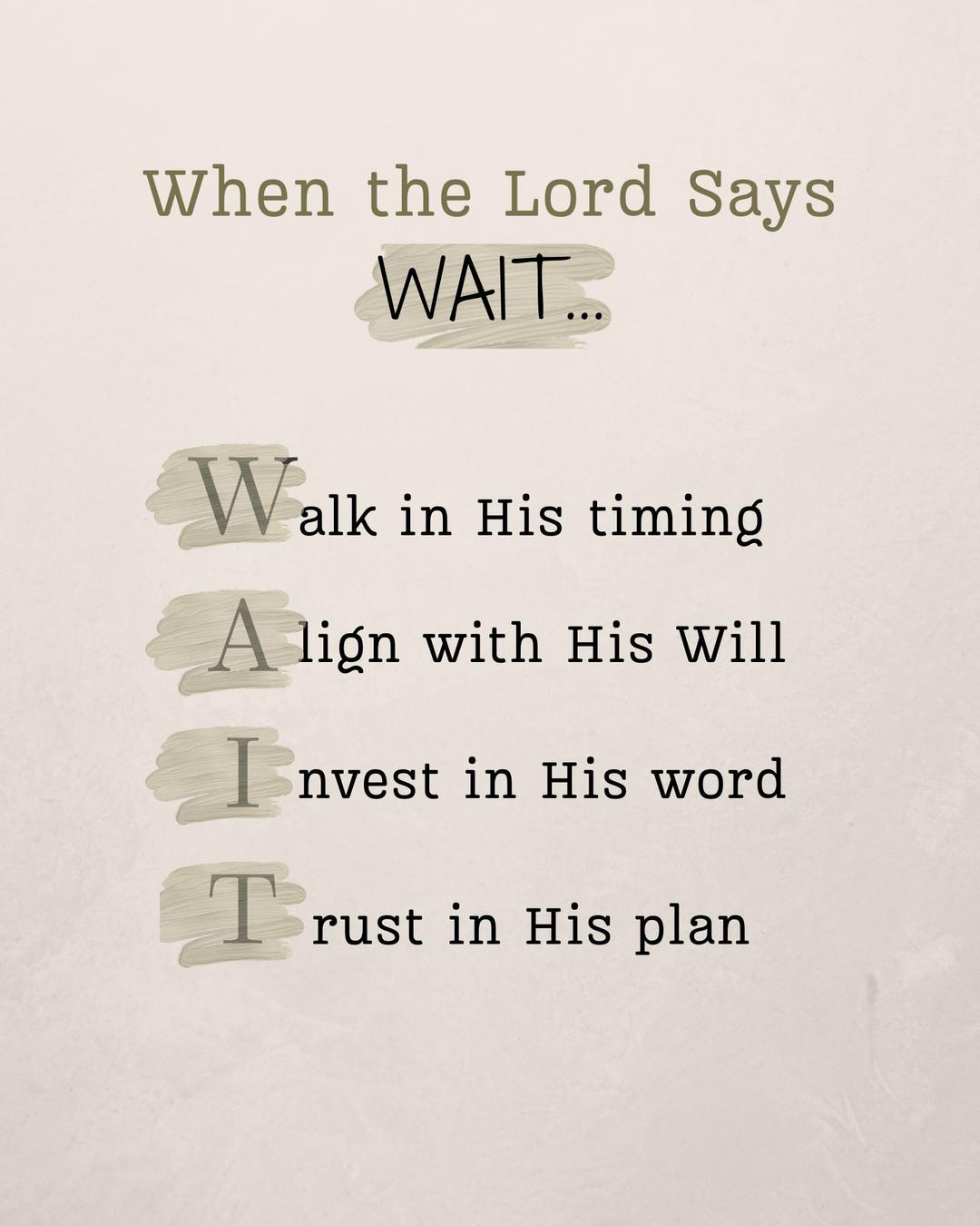 When the Lord Says WAIT Printable, Christian Wall Art, Faith ...