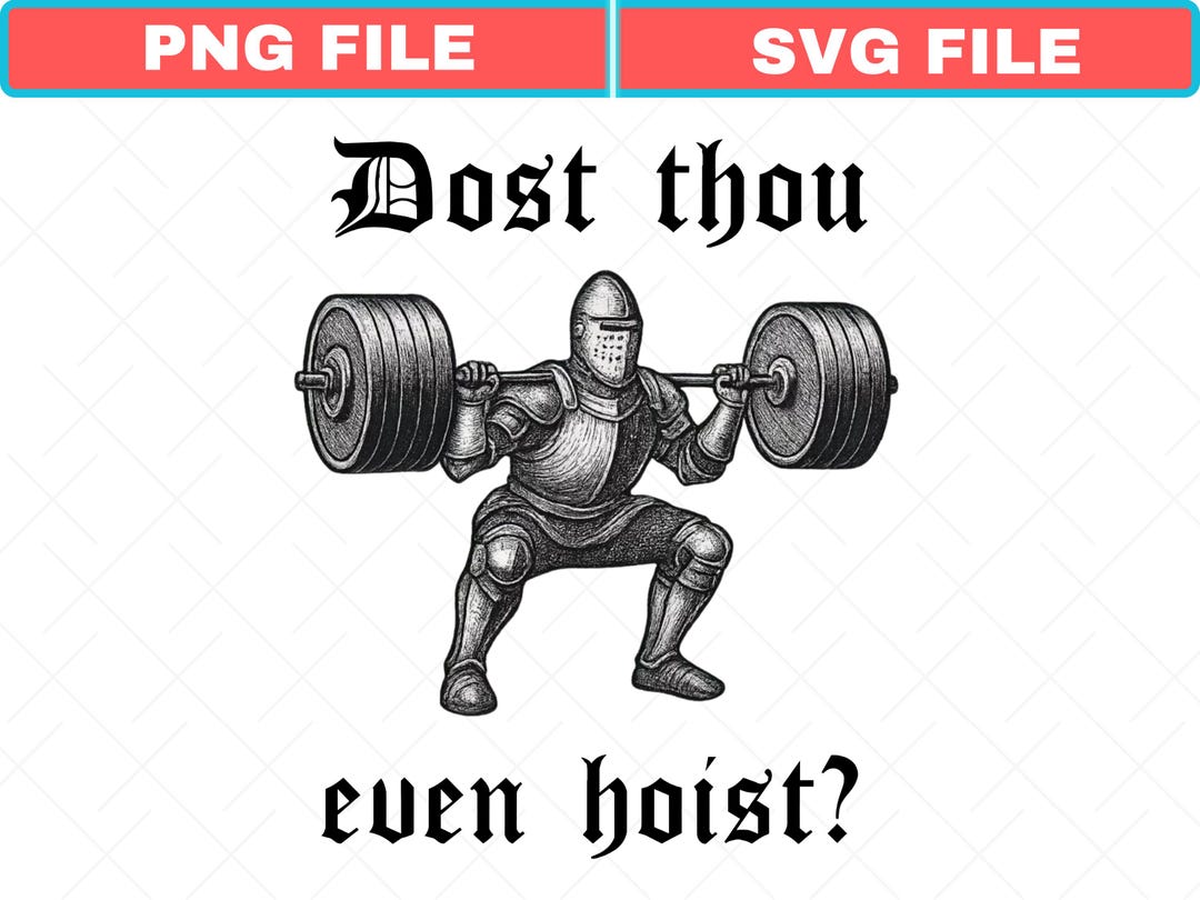 Comfort Colors Medieval Gym SVG PNG: Funny Knight Weightlifting - Etsy