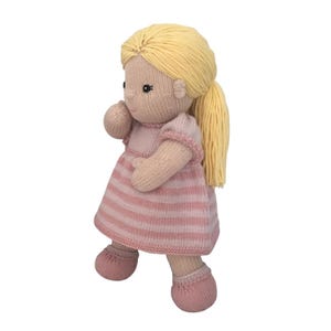 Knit a Teddy Outfit Pink Stripy Dress - Etsy Australia