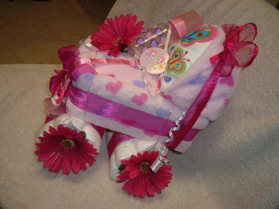 Diaper Cake Stroller Boy, Girl, or Neutral Made to Order Perfect Baby ...