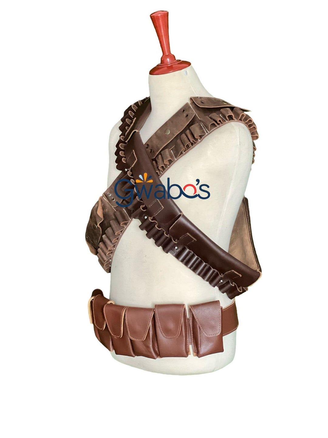 Tusken Raider Leather Bandolier & Belt Set – Custom Handmade Sand ...