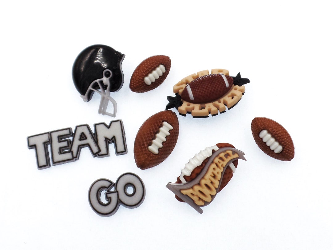 Set of 8 Football Buttons, Sports Buttons - Etsy