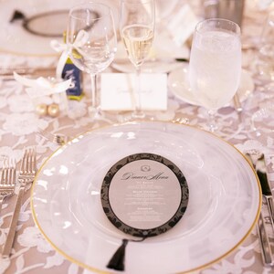 Custom Dinner Menu for Weddings/events; Die-cut Shape Wedding Dinner ...