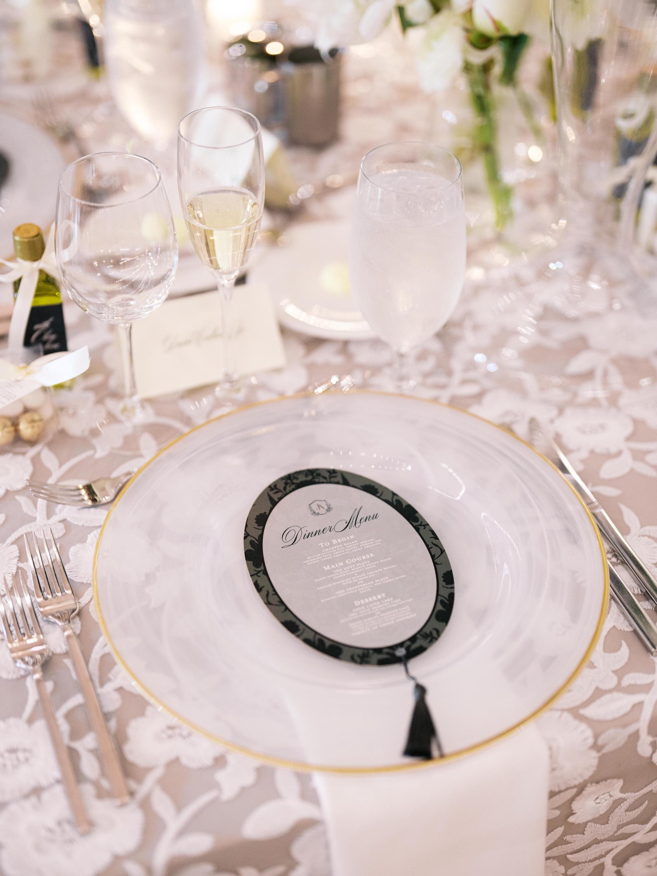 Custom Dinner Menu for Weddings/events; Die-cut Shape Wedding Dinner ...