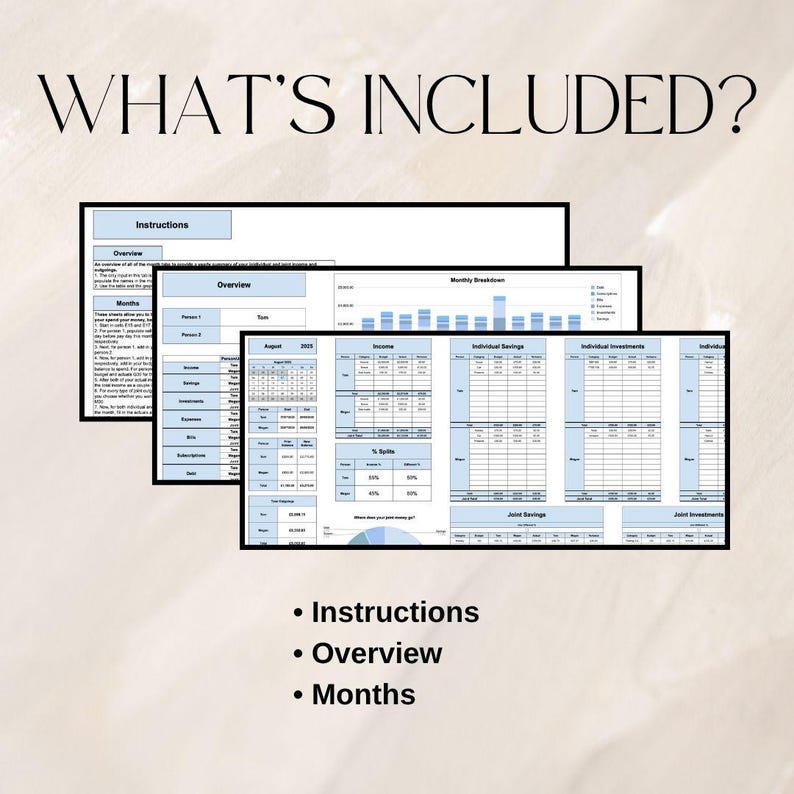 Couples Monthly Budget Tracker | Couples Paycheck Planner | Couples ...