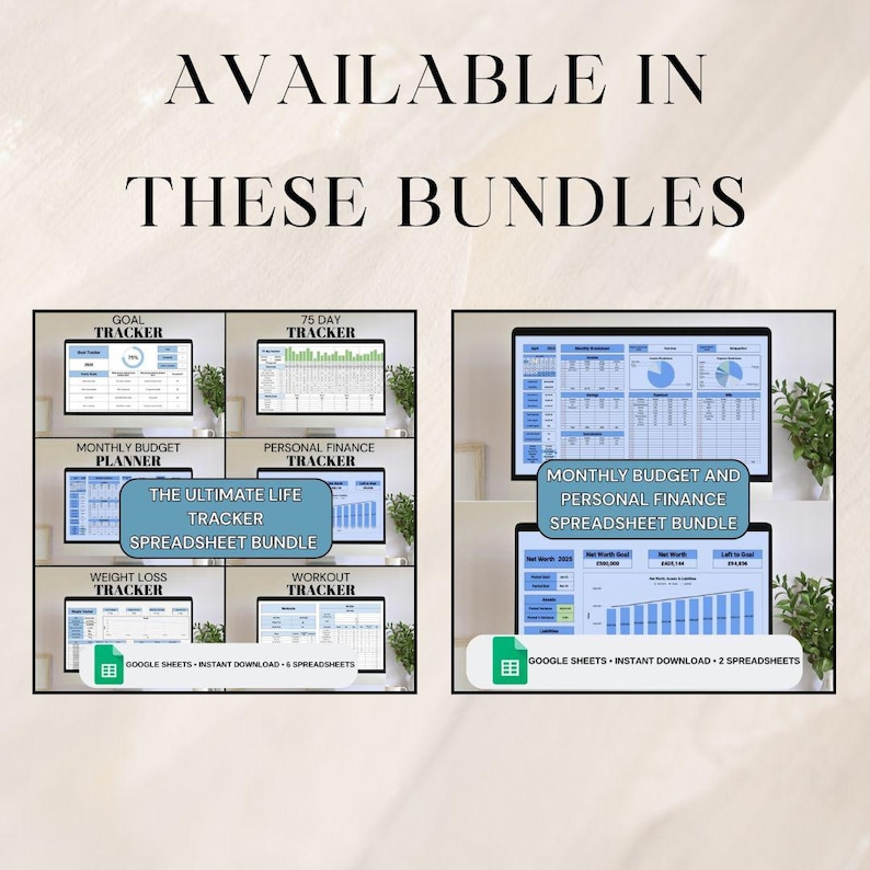 Blue Monthly Budget Planner | Finance Tracker | Paycheck Planner ...