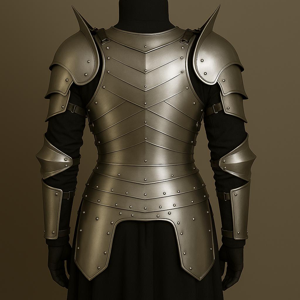Medieval Lady Knight Polished Steel Queen of Elves Half Body Armor Suit ...