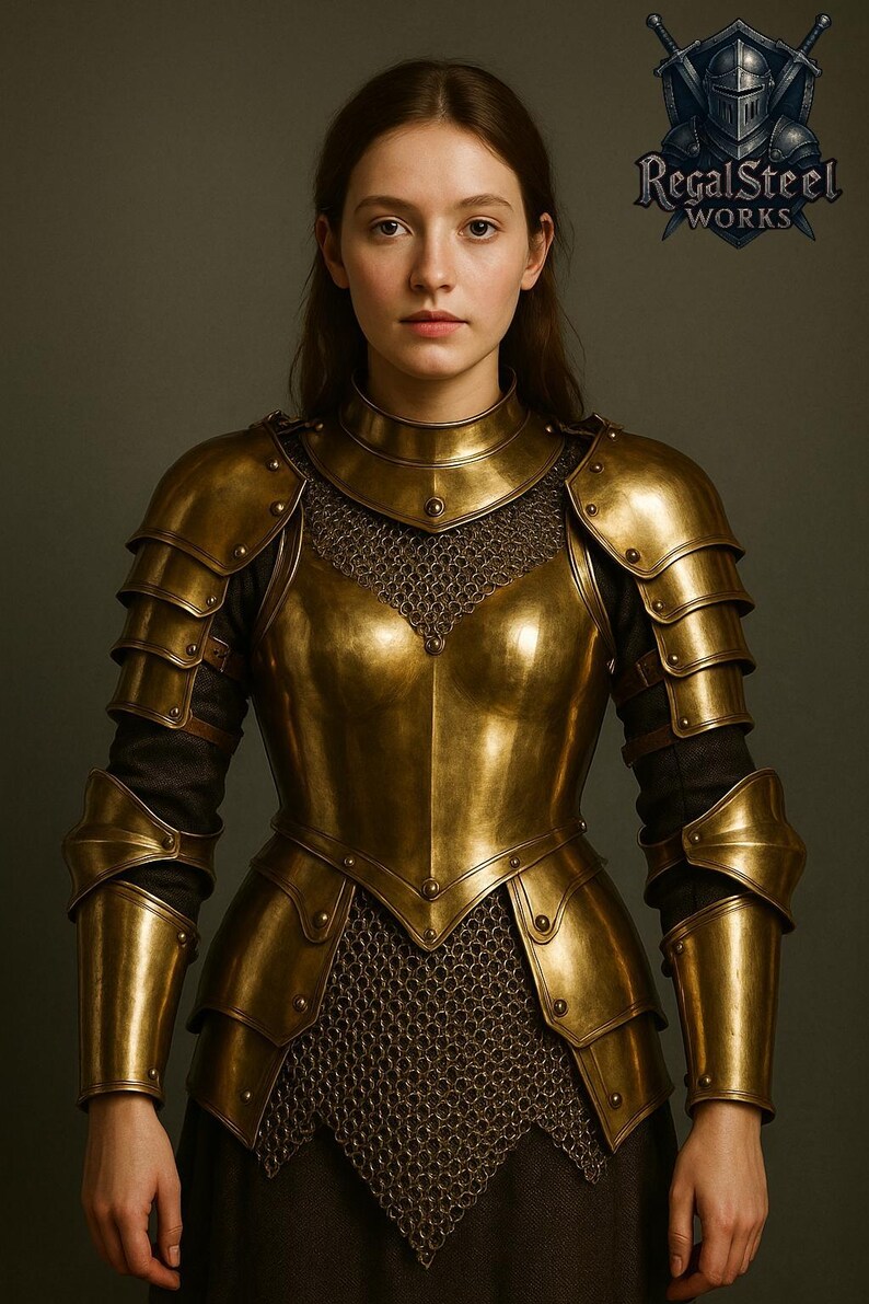 Medieval Lady Knight Queen Golden Age Armor Half Body Armor Suit - Lady ...