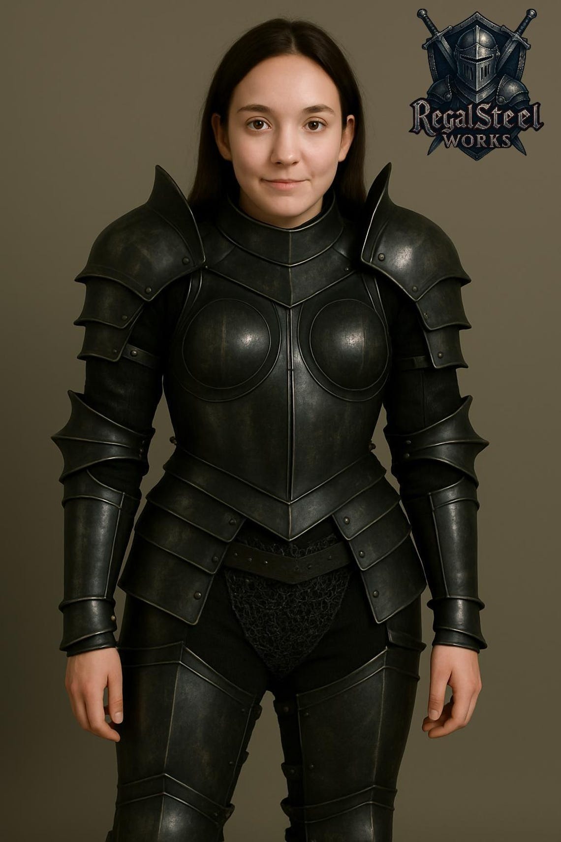 Medieval Lady Knight Steel Half Body Armor Suit - Brave Lady Armor ...