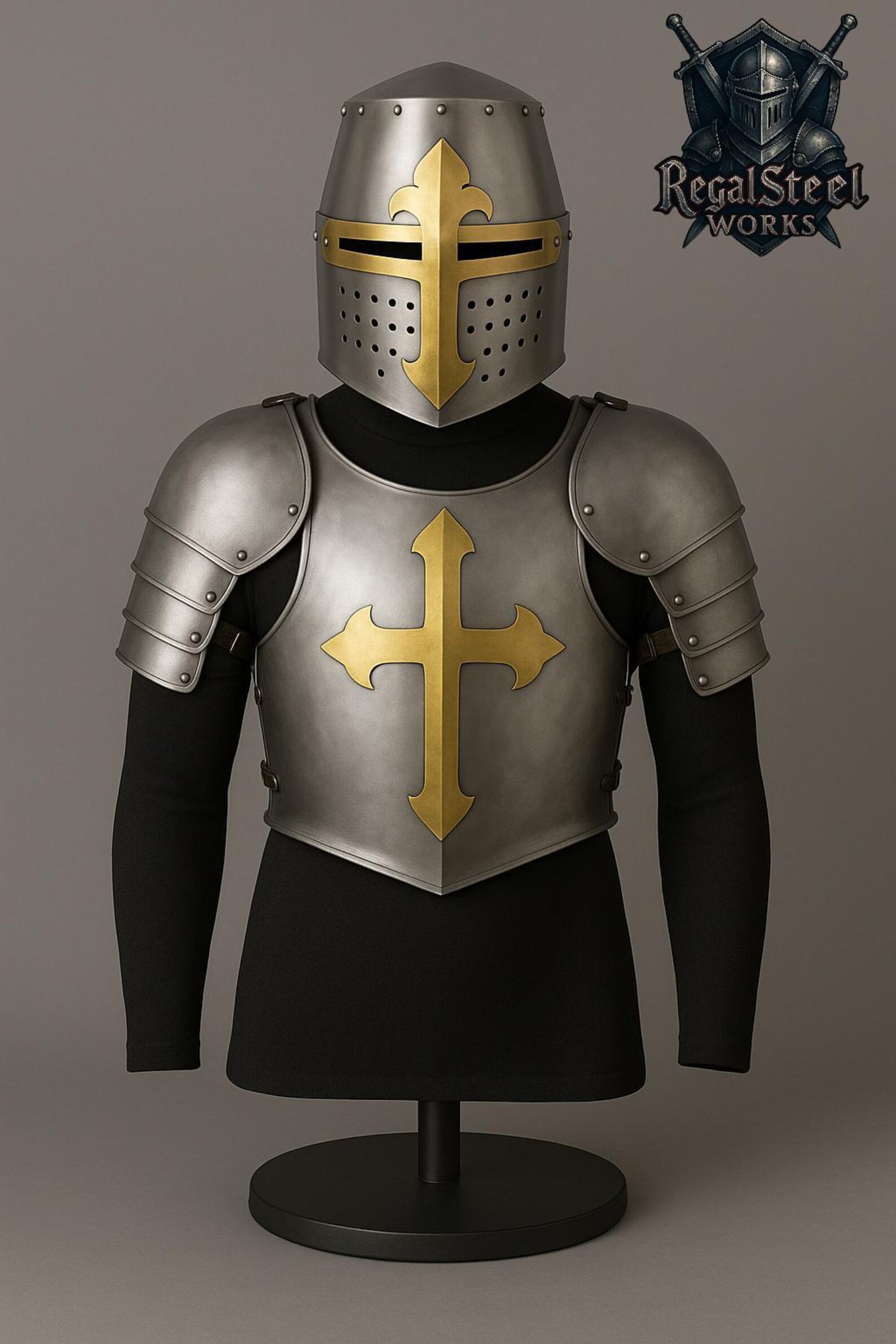 Medieval Half Body Knight Armor Suit | Crusader Armor | Crusader Helmet ...