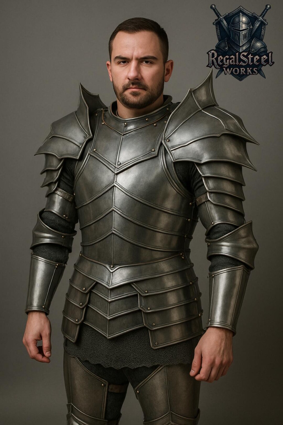 Medieval Knight Steel Fantasy Half Body Armor Suit- Cuirass,pauldons ...