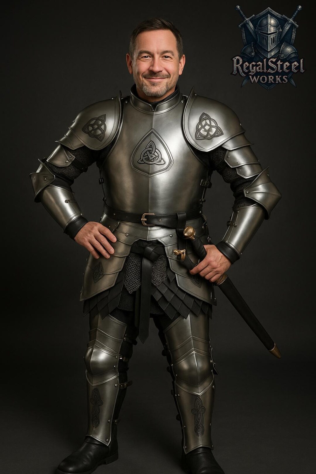 Medieval Knight Steel Etched Battle Valdamir Full Body Armor - Cuirass ...