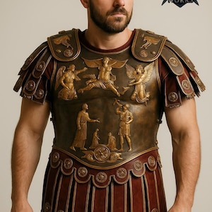 Authentic Roman Cavalry Lorica Musculata Gladiator Leather Cuirass ...