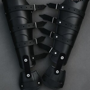Medieval Knight Blackened Steel Bracers L Pair of Bracers L Larp ...