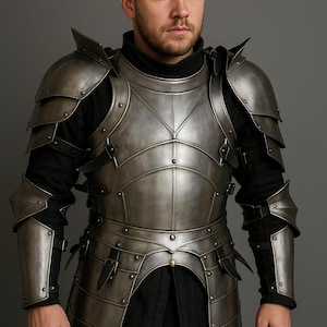 Medieval Knight Steel Half Body Armor Suit- Cuirass With Pauldrons ...