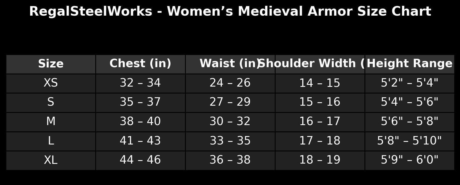 Medieval Lady Knight Armor Set | Steel Pauldrons With Gorget, Bracers ...