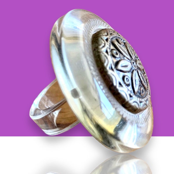Lucite Ring - Etsy UK
