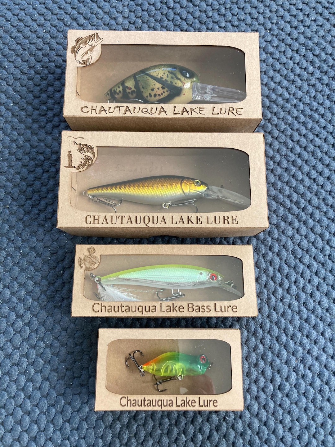 Chautauqua Lake Fishing Lures in Boxes Lake House Cabin Decor - Etsy