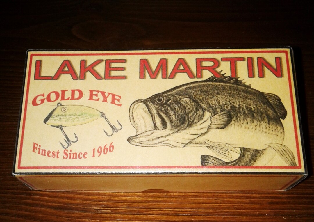 Lake Martin Nostalgic Fishing Lure Boxes for Your Lakehouse Cabin Decor ...