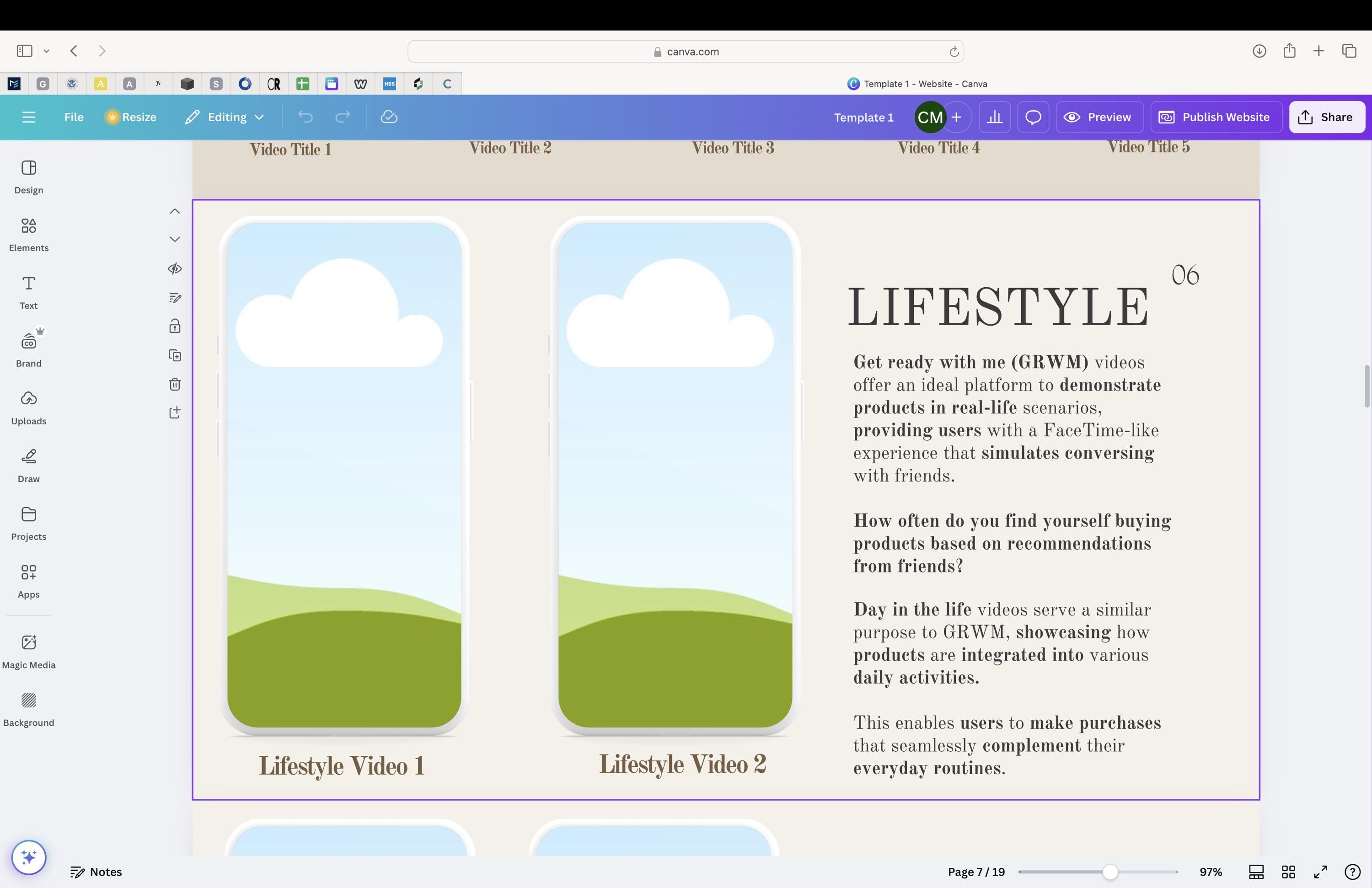Customizable Content Creator Portfolio Template | Perfect for UGC ...