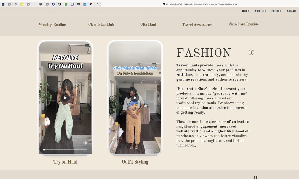 Customizable Content Creator Portfolio Template | Perfect for UGC ...