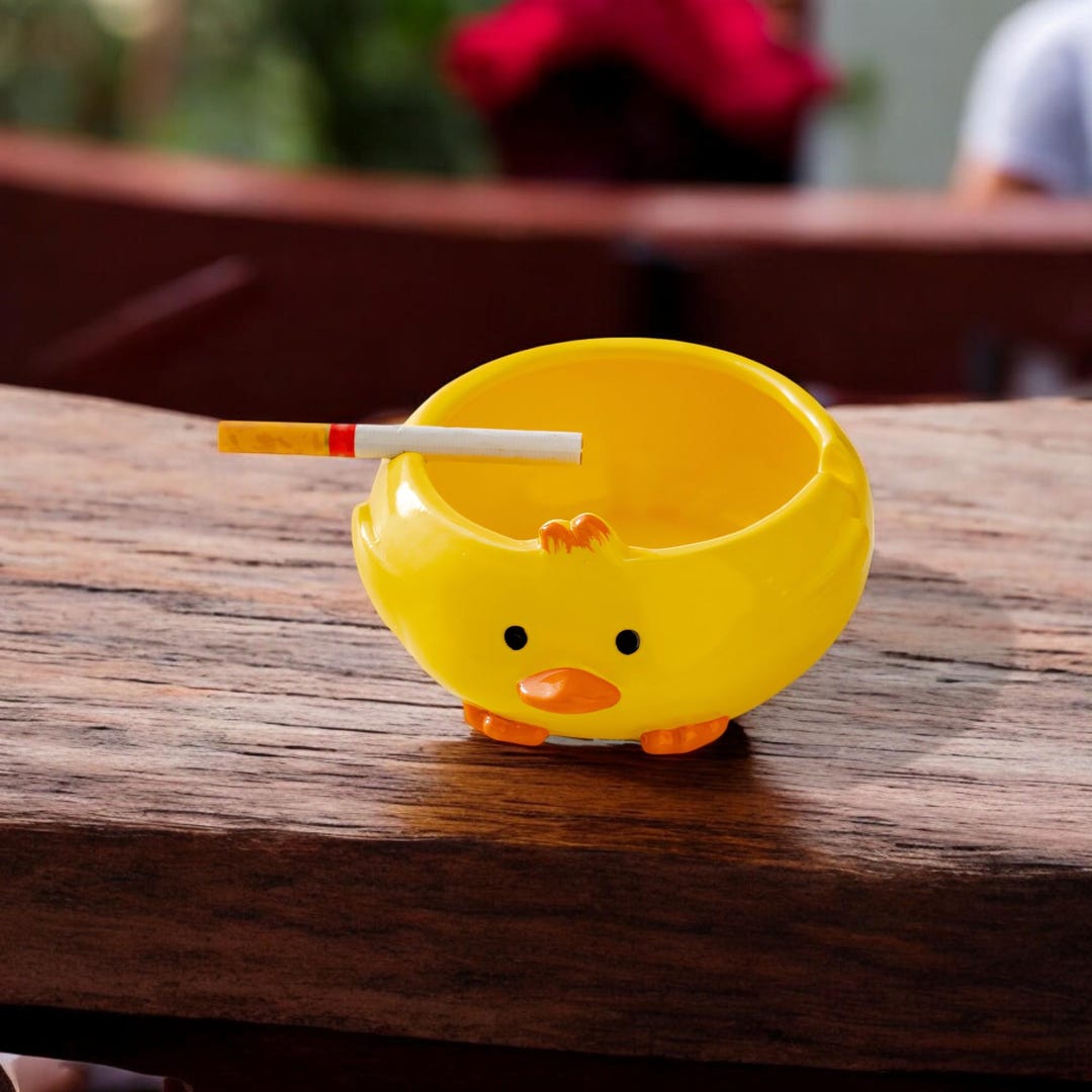Duck Ceramic Ashtray Cute Cartoon Design | for Smokers Animal Lovers ...