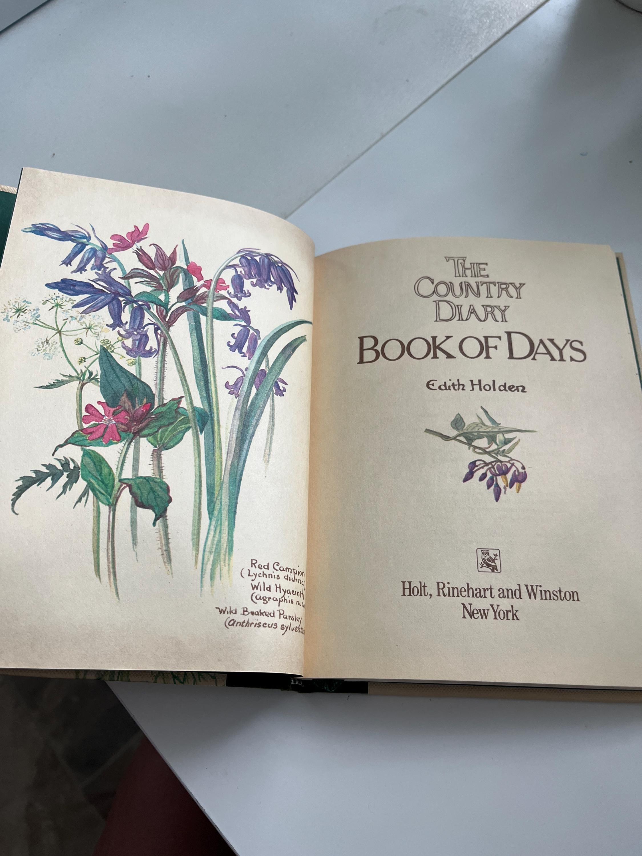 Vintage the Country Diary Book of Days Edith Holden Printed Italy Decor ...