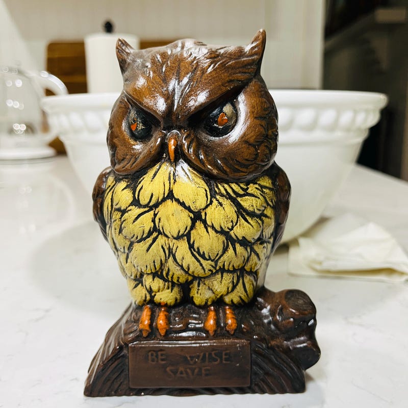 Owl Coin Bank - Etsy