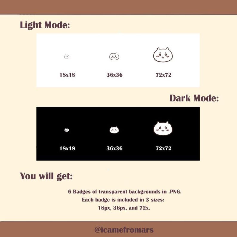 Chi Kawa Twitch Badge | Twitch Sub/bit Badges | Stream Emotes | Usagi ...
