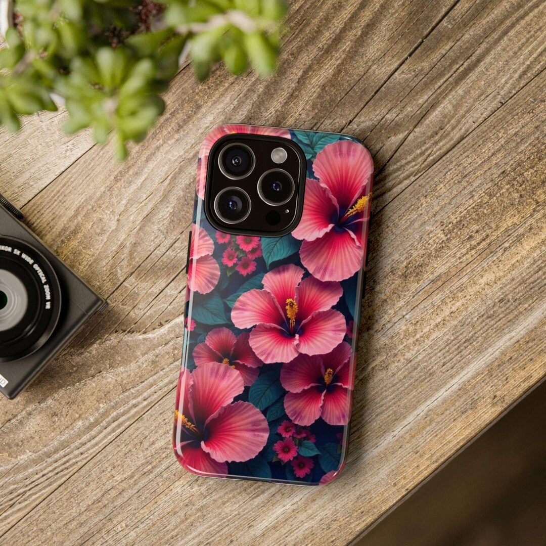 Hibiscus Flower Phone Case, Hibiscus Flower Tough Case Trendy Cover ...