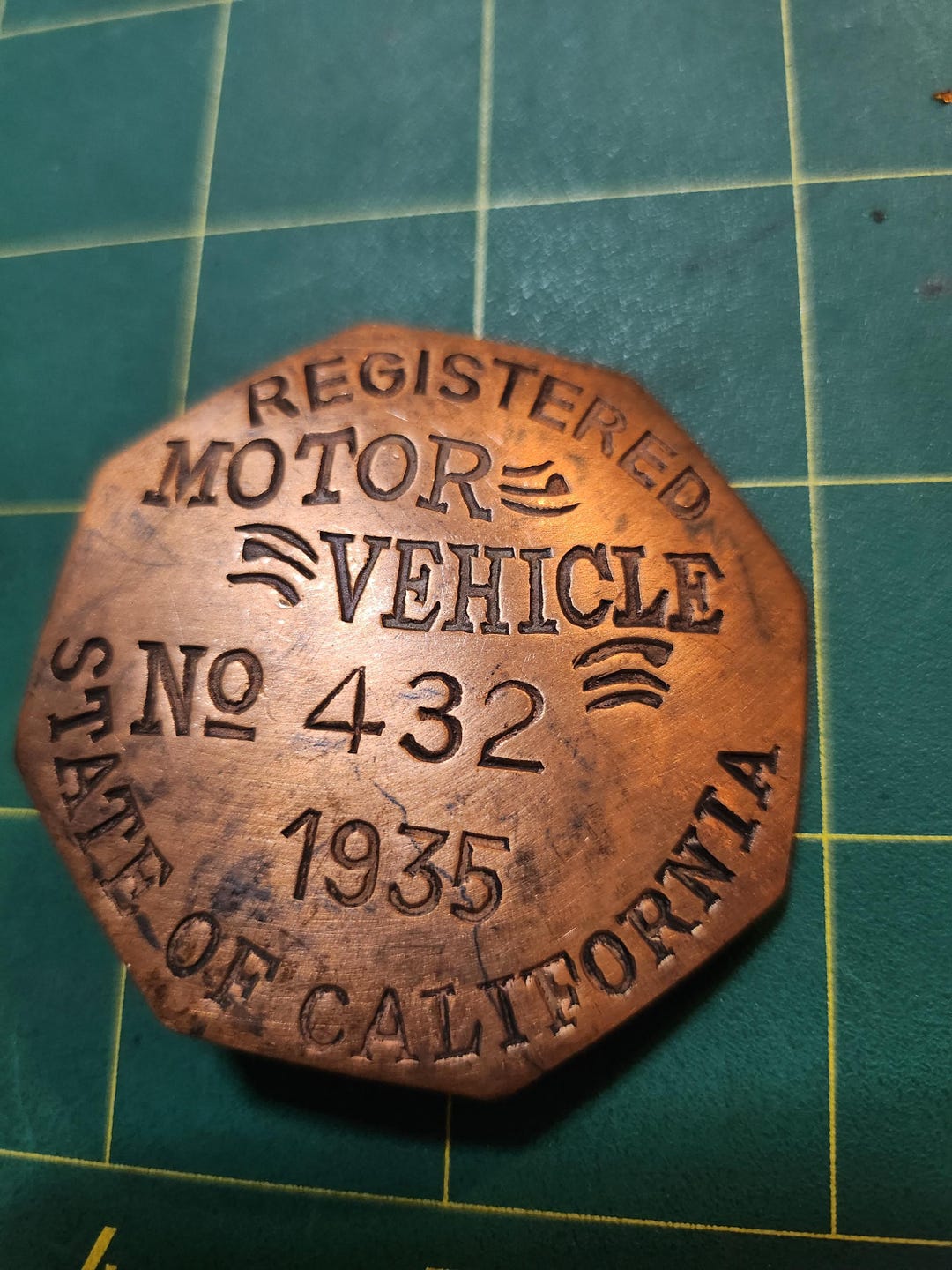 1935 California Vehicle Registration Badge No. 432 - Etsy